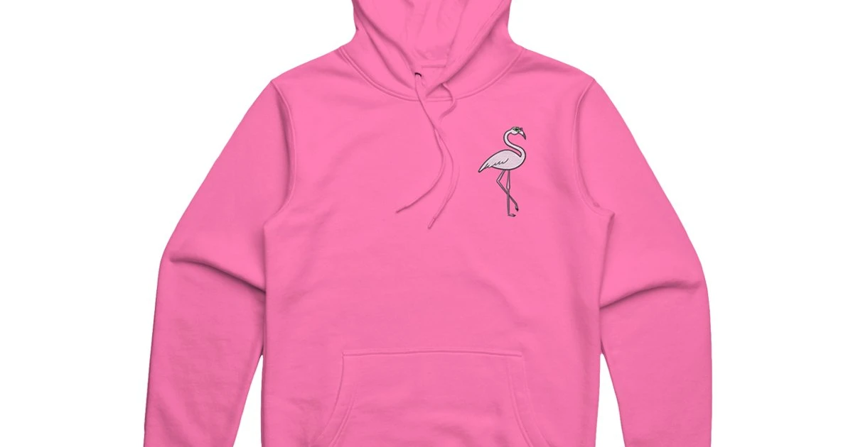 Roy Purdy Purdy World Flamingo Hoodie Embroidered