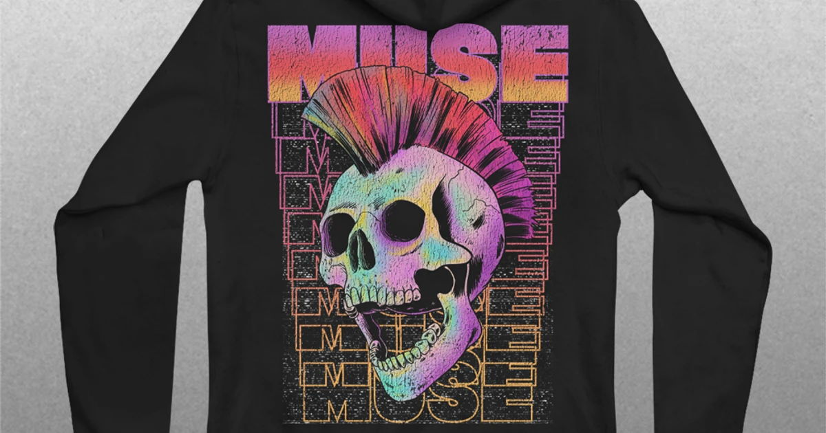 Muse Mohawk Skull Hoodie