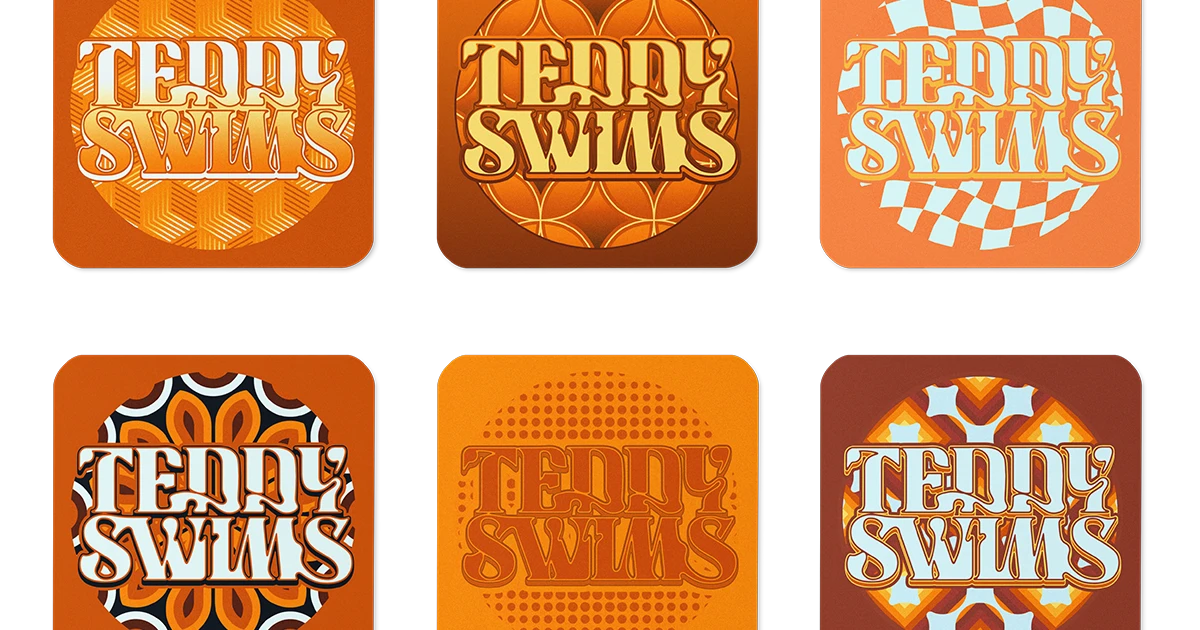 Teddy Swims Apple Juice Coaster Set