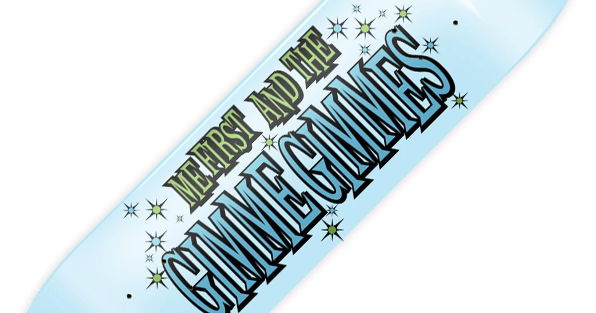 Me First and the Gimme Gimmes Logo Skate Deck