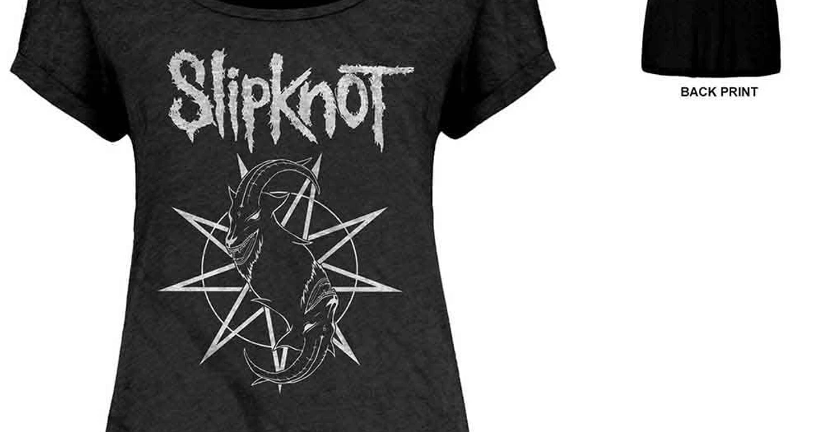 Slipknot Woman's T Shirt - Goat Star Logo Back Print