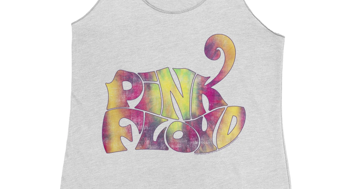 Pink Floyd Ladies' Tank Top | Tie Dye Groovy Logo Distressed Pink Floyd ...