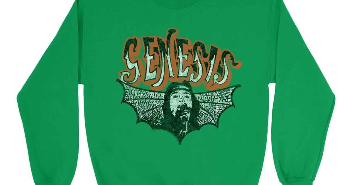 Genesis Bright Colored Sweatshirt | Logo With Wings Image Distressed ...
