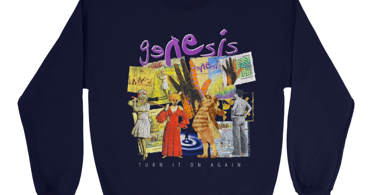 Genesis Sweatshirt | Ultimate Album Collage Distressed Genesis Sweatshirt