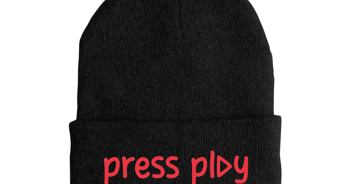Merchbar Music Life Music Life Hat | Press Play Music Life Beanie Hat
