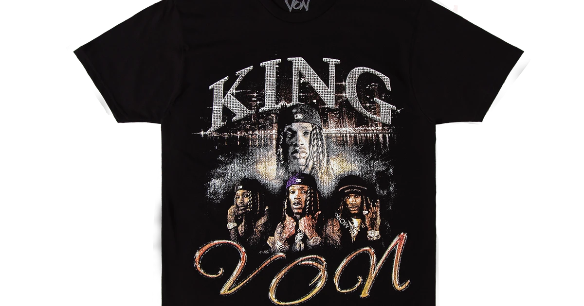 King Von VONS CITY TEE Black
