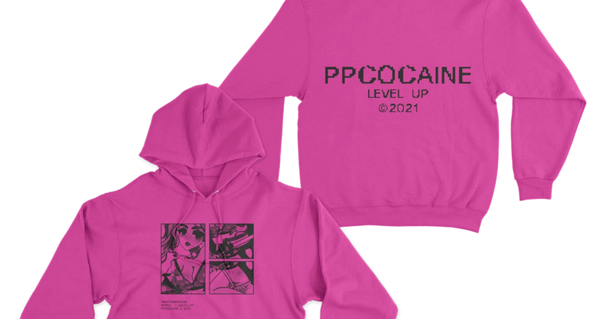 ppcocaine Level Up Pink Hoodie