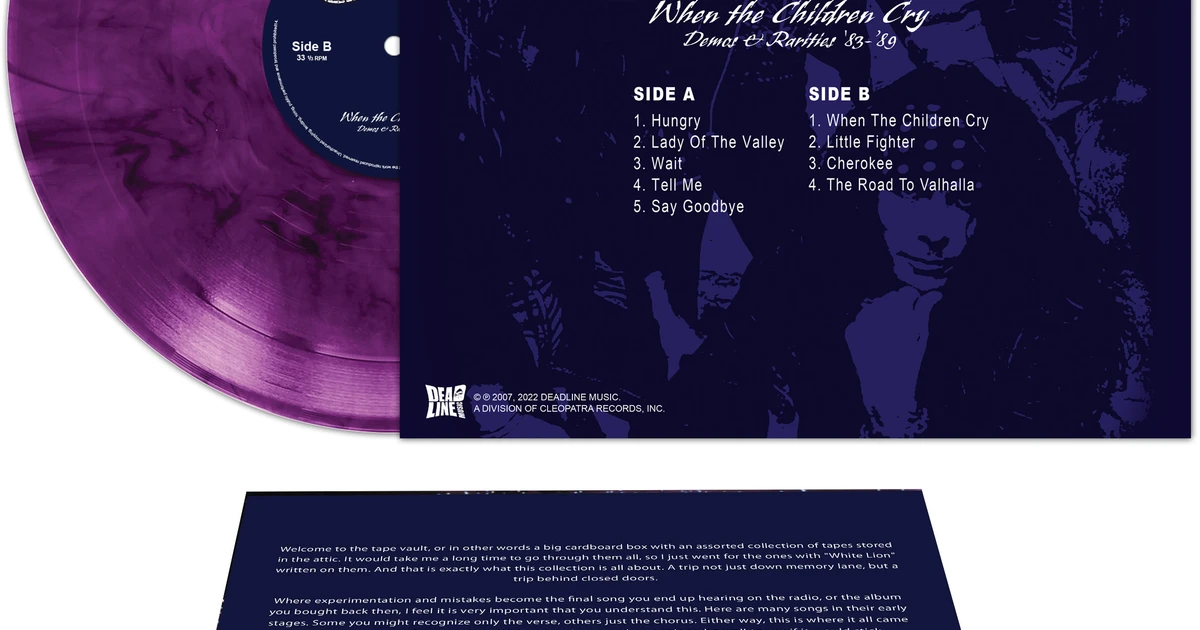 White Lion WHEN THE CHILDREN CRY - DEMOS & RARITIES '83-'89 (PURPLE ...