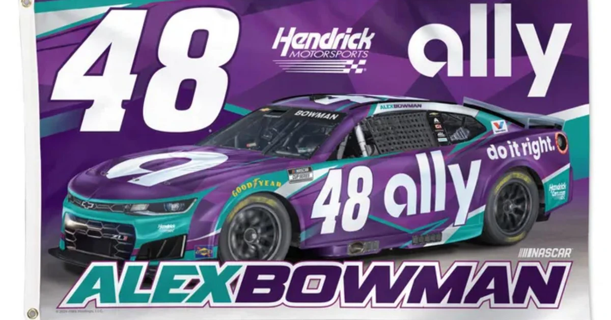 Hendrick Motorsports Alex Bowman #48 Ally Deluxe 3' x 5' Flag