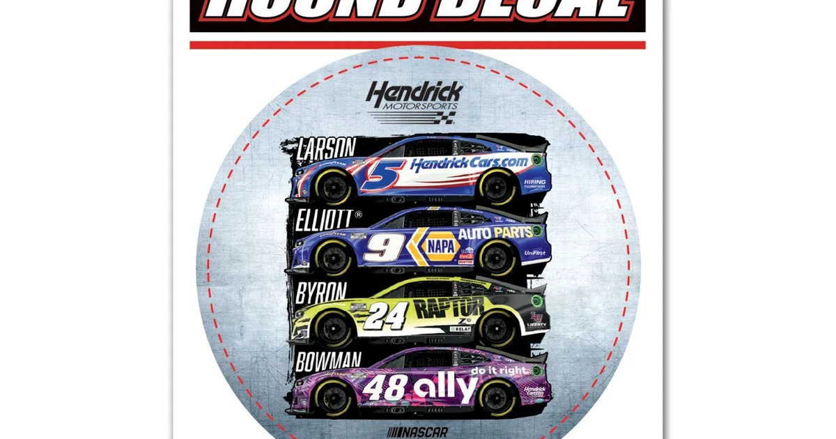 Hendrick Motorsports 2024 4-Car 3" Round Decal
