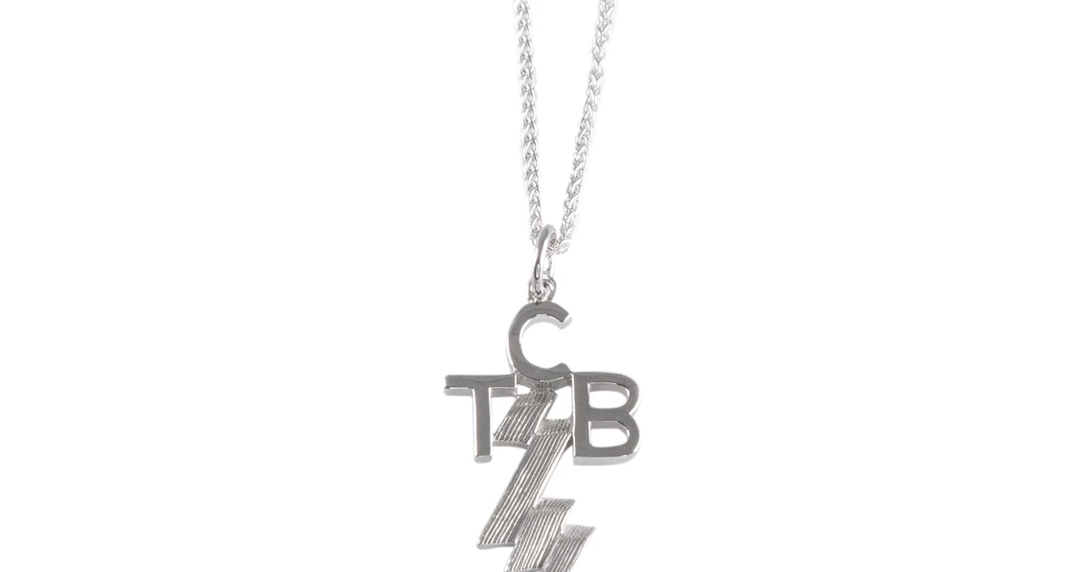 Elvis Presley Lowell Hays Sterling Silver TCB Necklace Reduced Size ...
