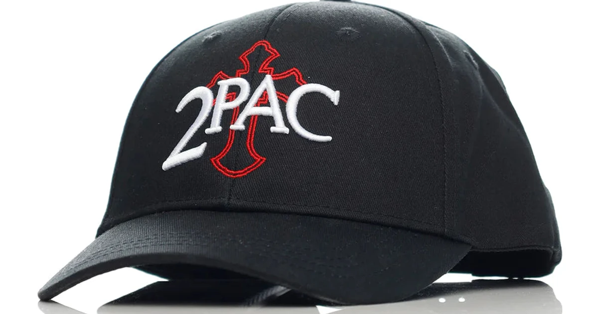 Tupac Baseball Cap 2Pac Cross Logo (Derhúfa)