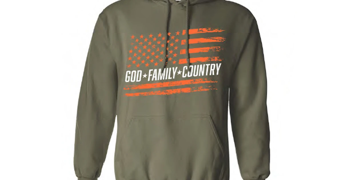 Craig Morgan God Family Country Military Green Hoodie