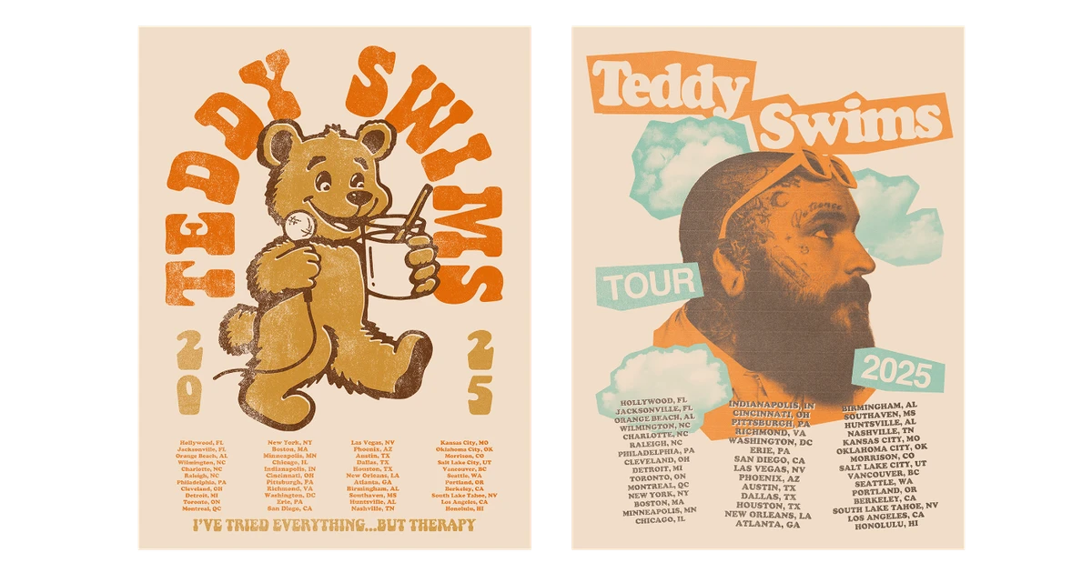 Teddy Swims Teddy Double Sided Tour Poster