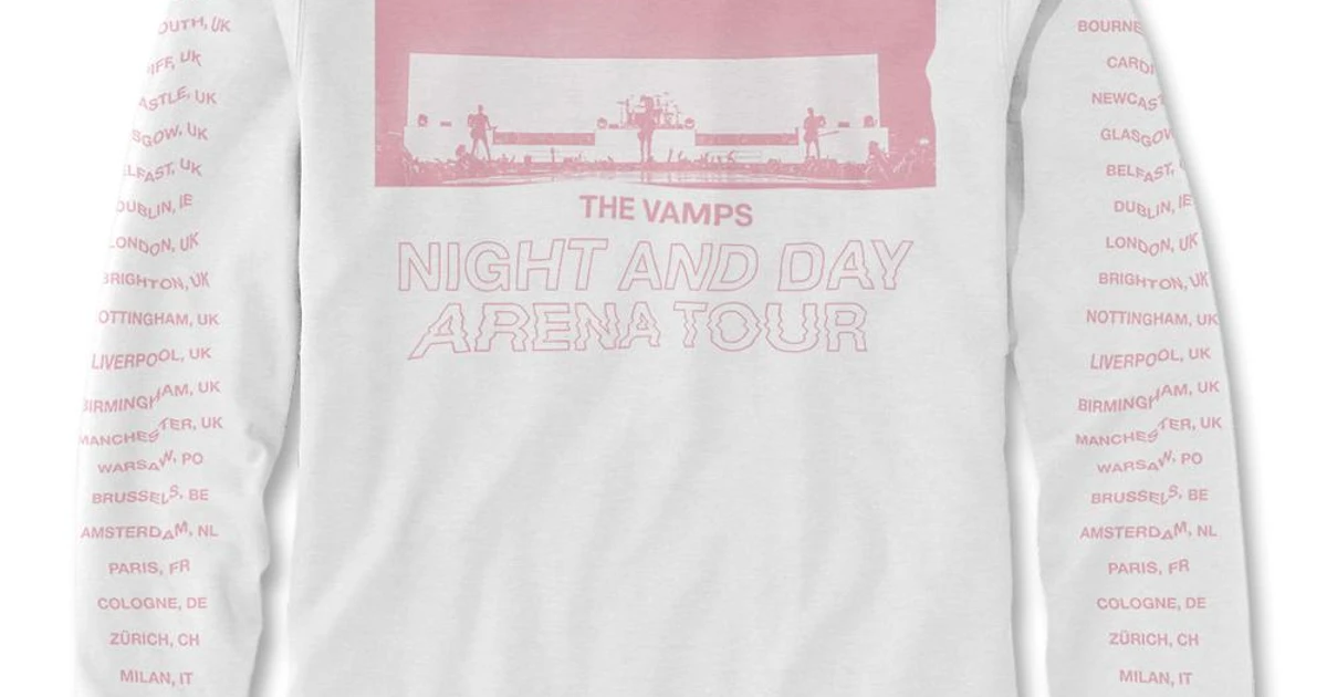 The Vamps Live Tour Long Sleeve Shirt (Pink Print)