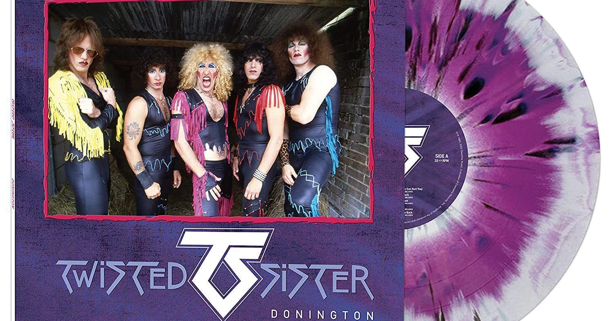 Twisted Sister Donington - Purple Black & White Splatter Vinyl Record