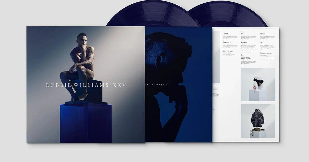 Robbie Williams XXV (Transparent Blue / 2LP) Vinyl Record